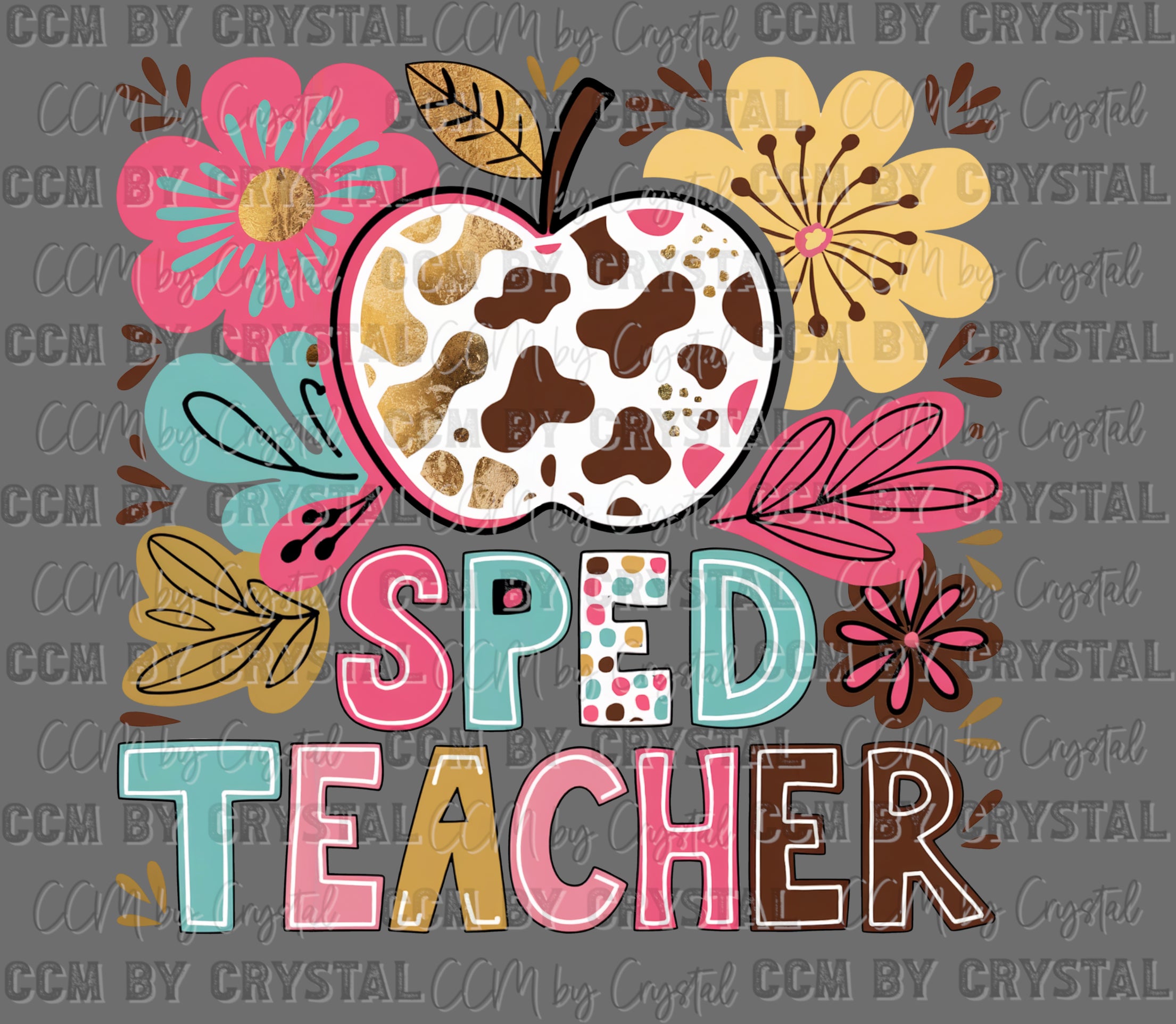 Sped Teacher School Ready to Press Transfer DTF Transfer Sublimation T ...