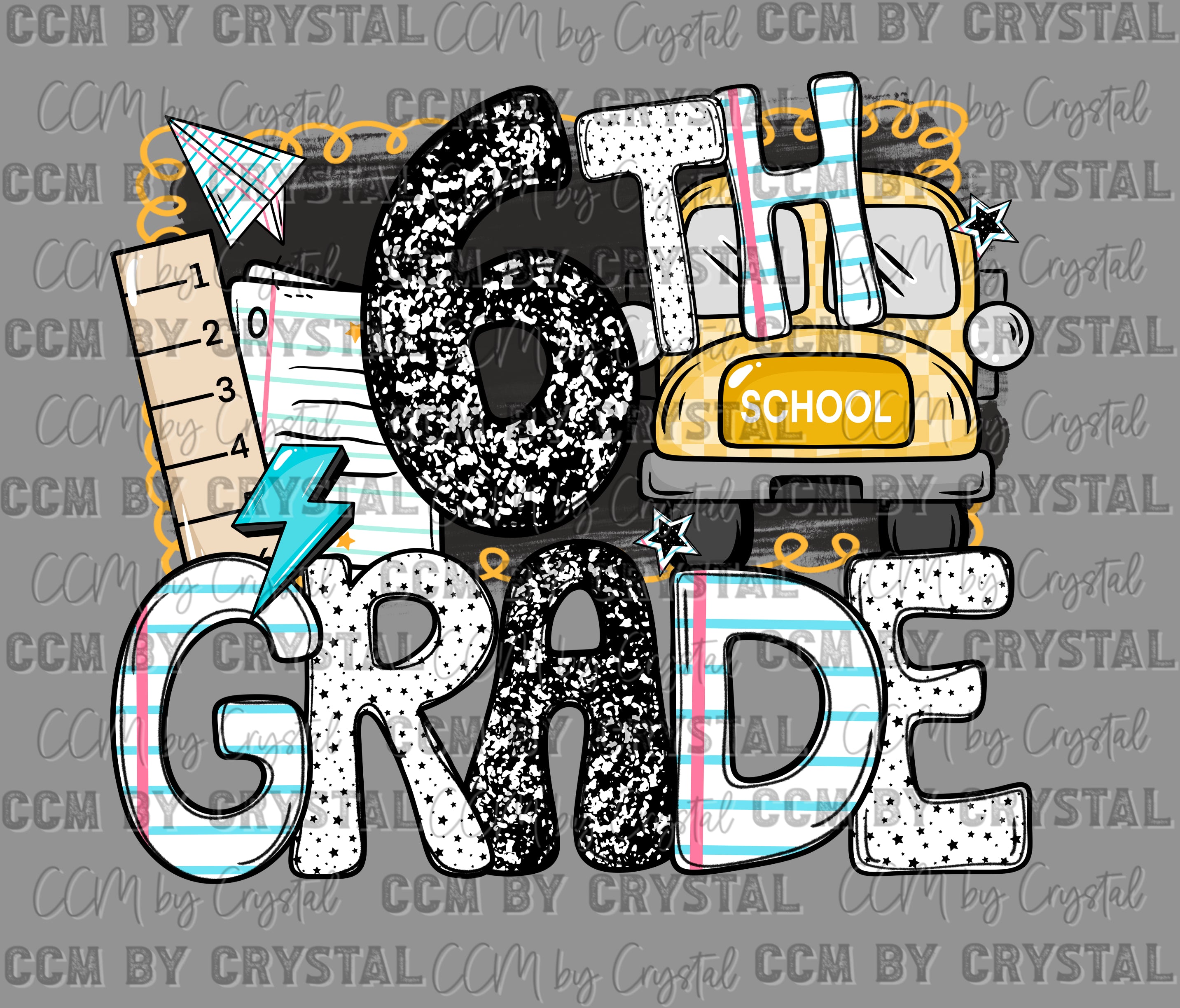 6th Grade Back to School Ready to Press Transfer DTF Transfer Sublimat ...