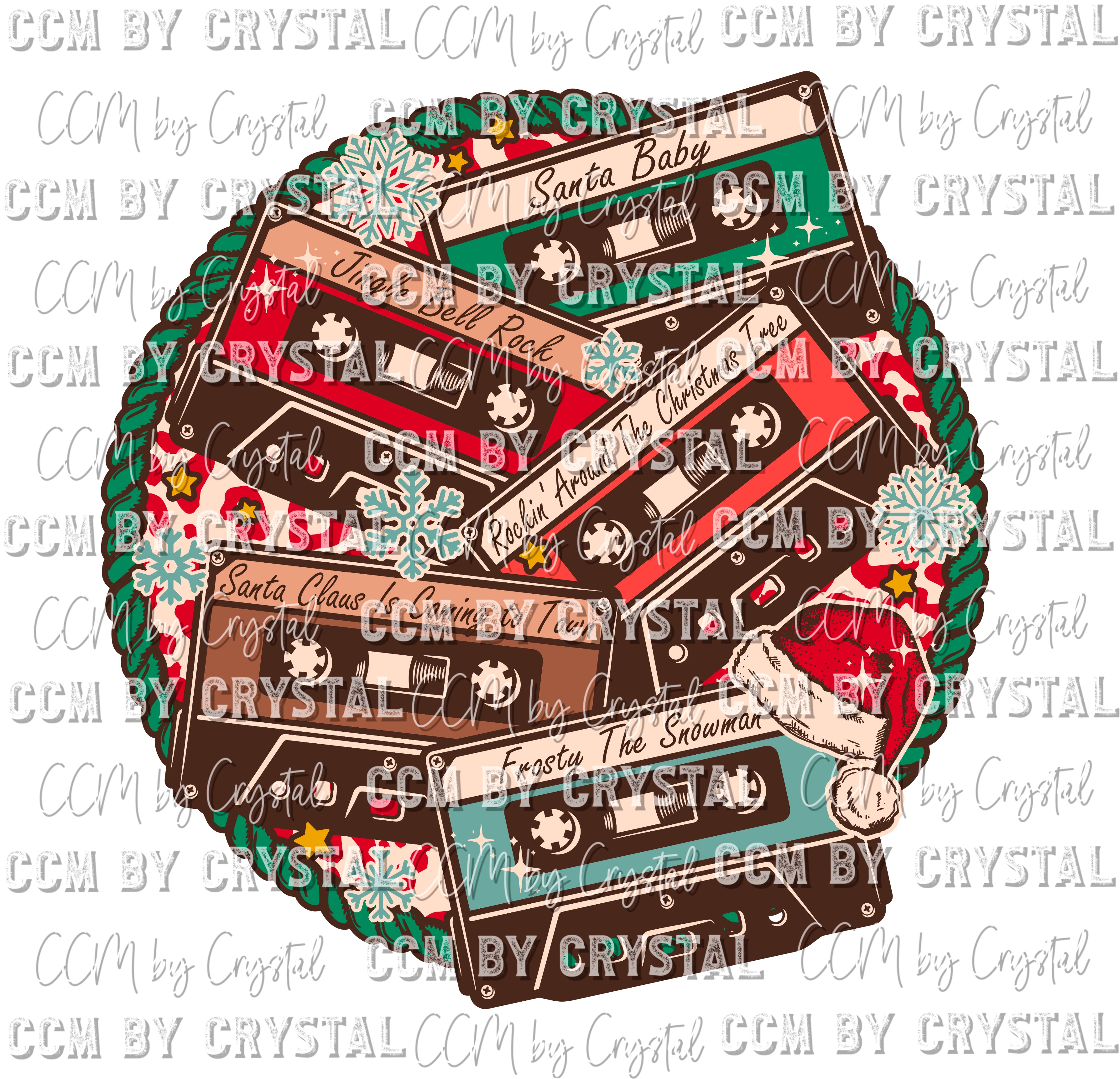 Christmas Cassette Tapes Ready to Press Transfer – CCMbyCrystal