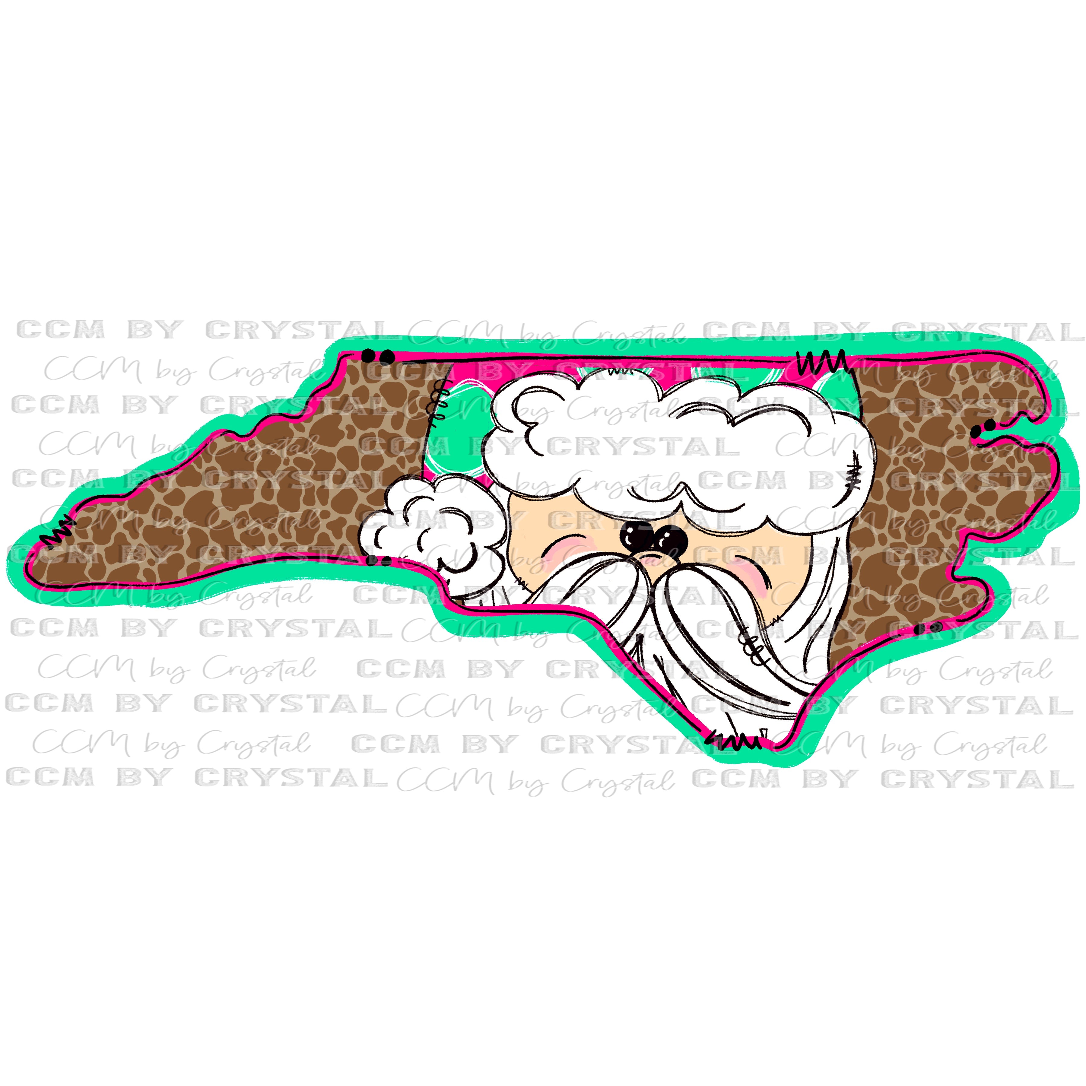 NC North Carolina Santa Christmas Ready to Press Transfer – CCMbyCrystal