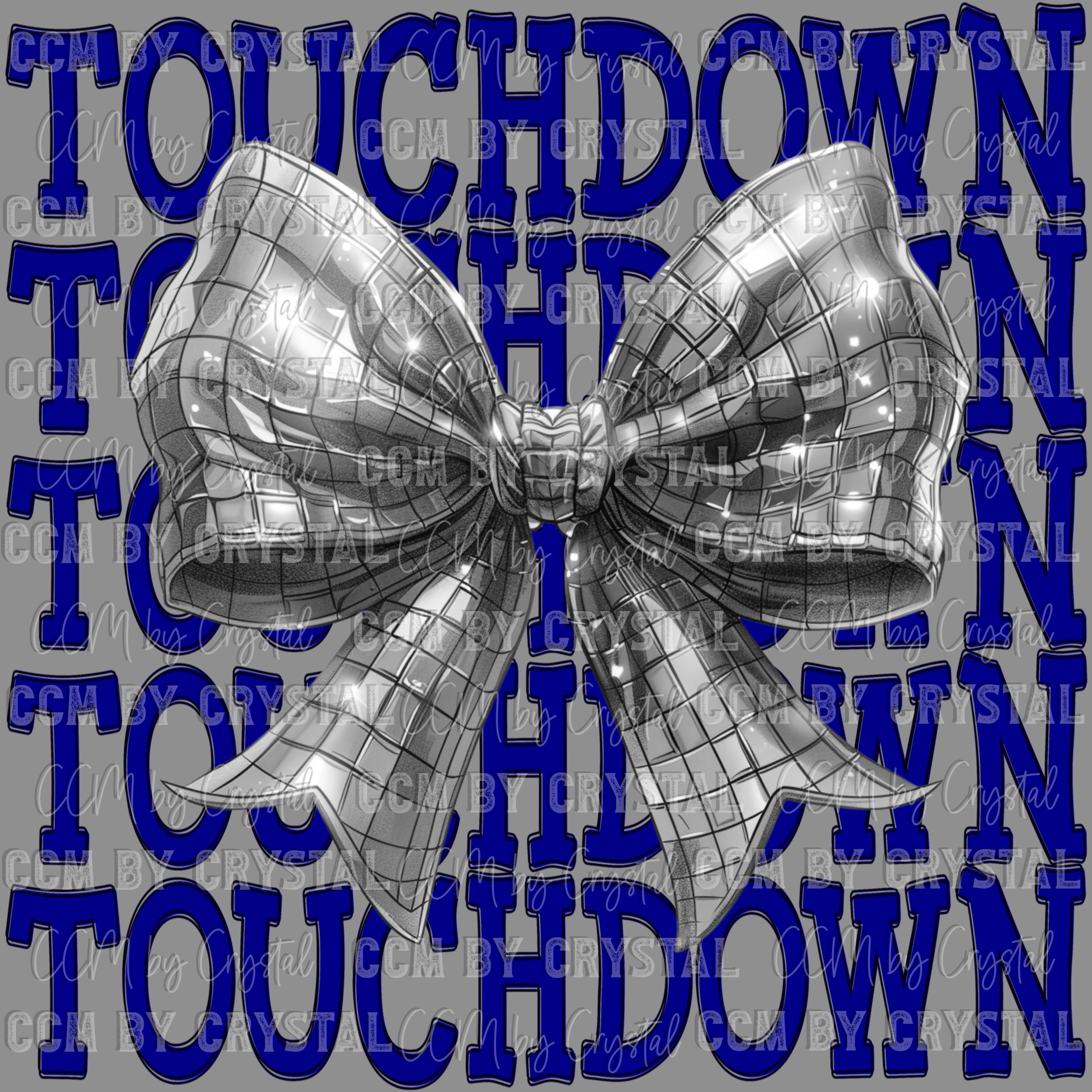 Touchdown Coquette Bow Ready to Press Transfer DTF Transfer Sublimatio ...