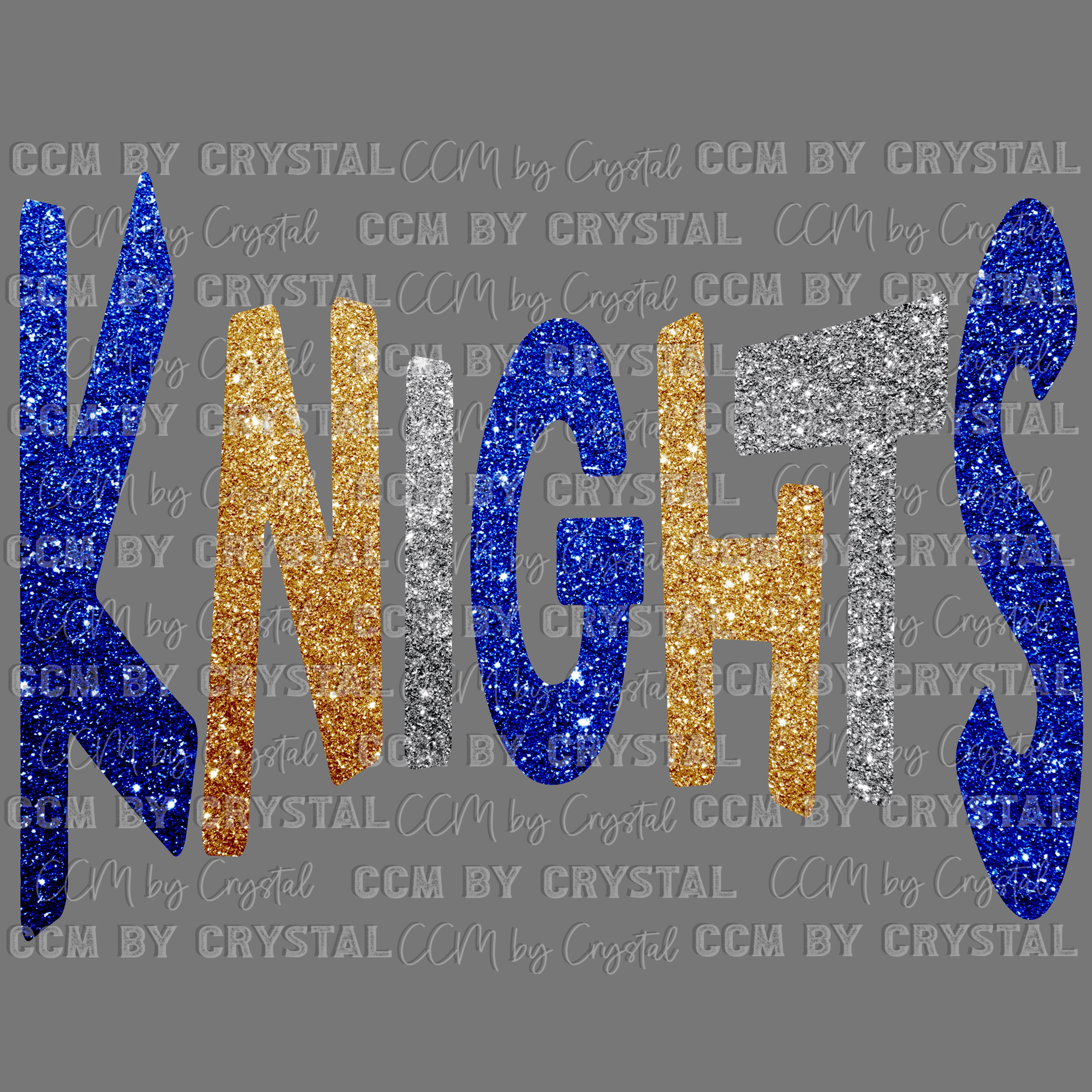 Knights Mascot Faux Glitter Ready to Press Transfer DTF Transfer Subli ...