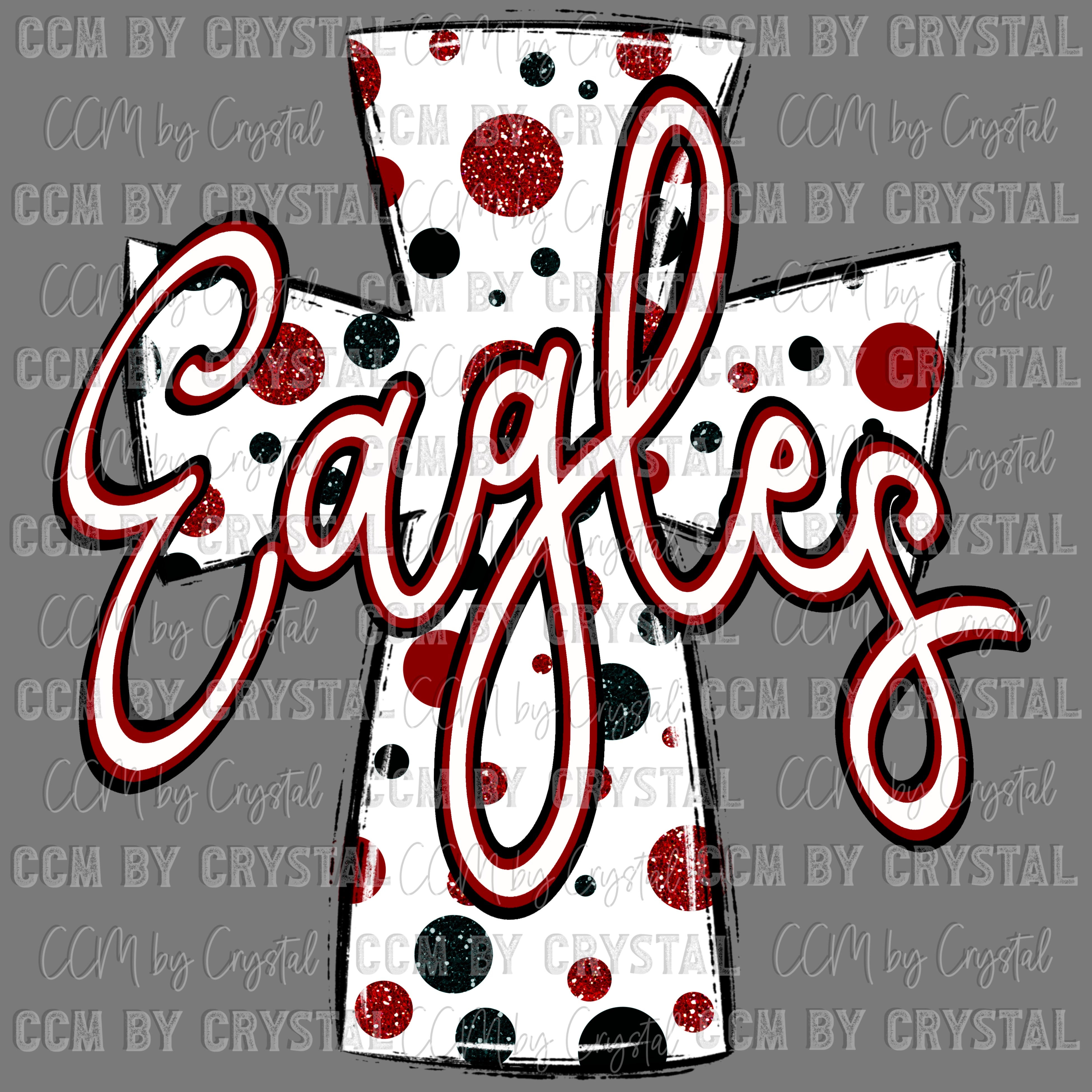 Eagles Cross Maroon Mascot Ready to Press Transfer DTF Transfer Sublim ...