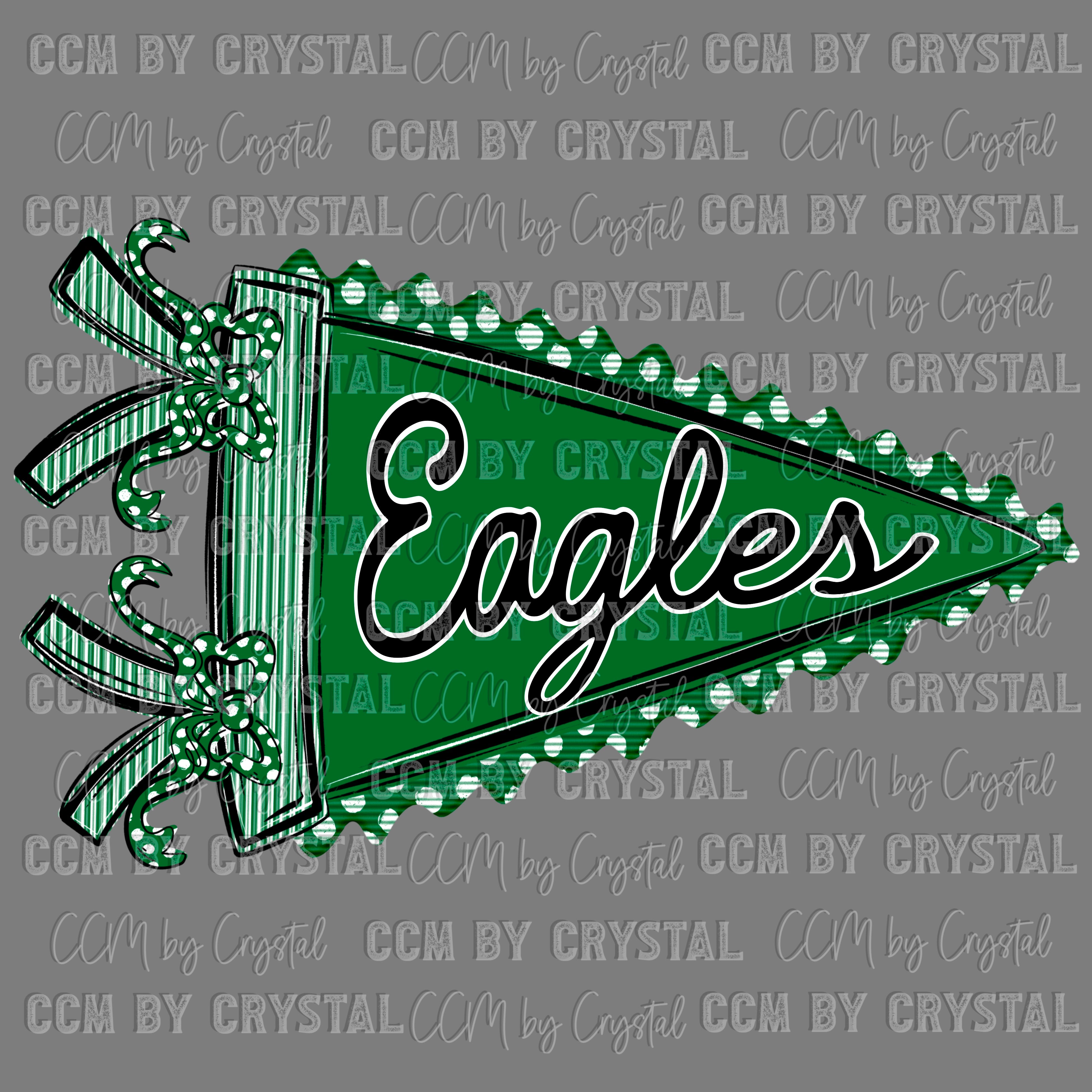 Eagles Pennant Green Ready to Press Transfer DTF Transfer Sublimation ...
