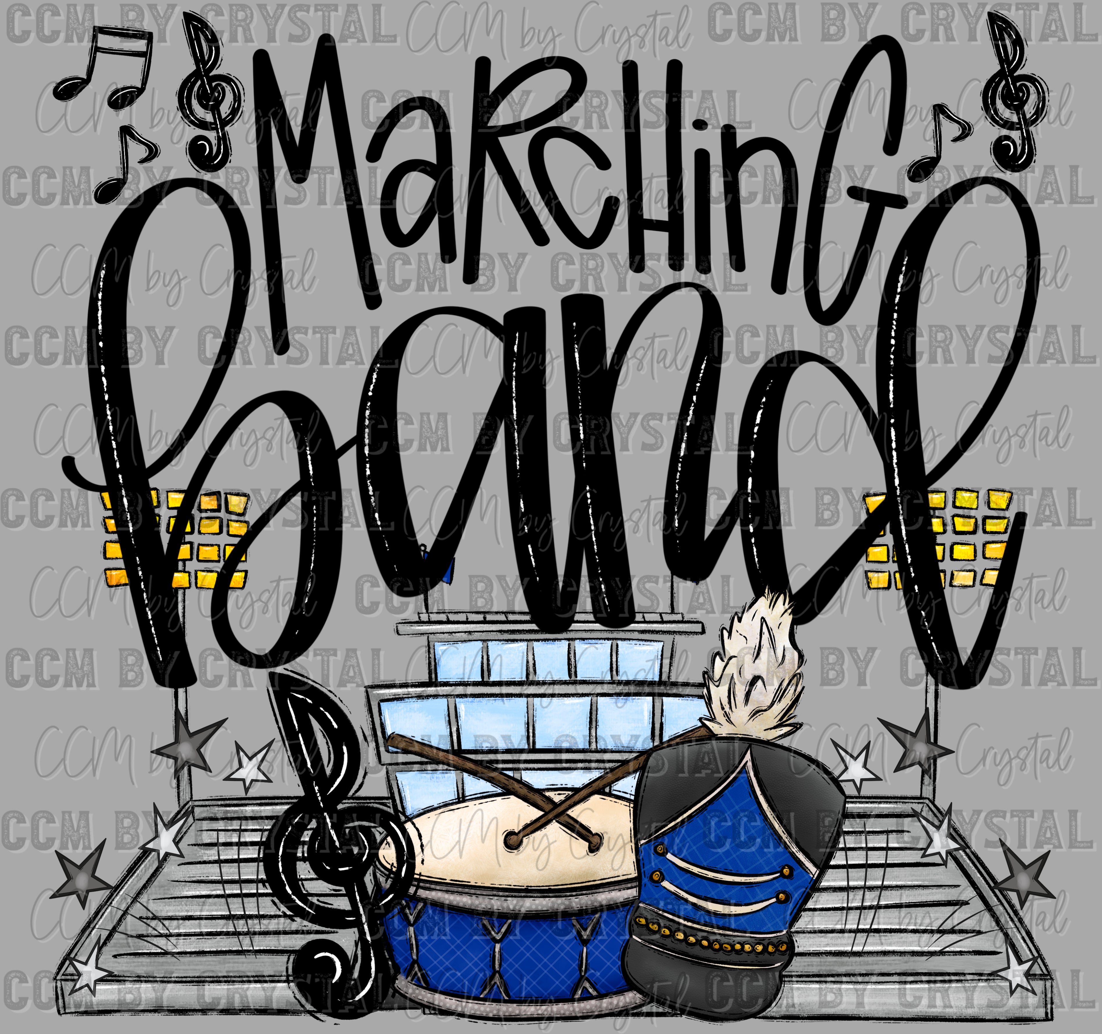 Marching Band Music Ready to Press Transfer DTF Transfer Sublimation T ...