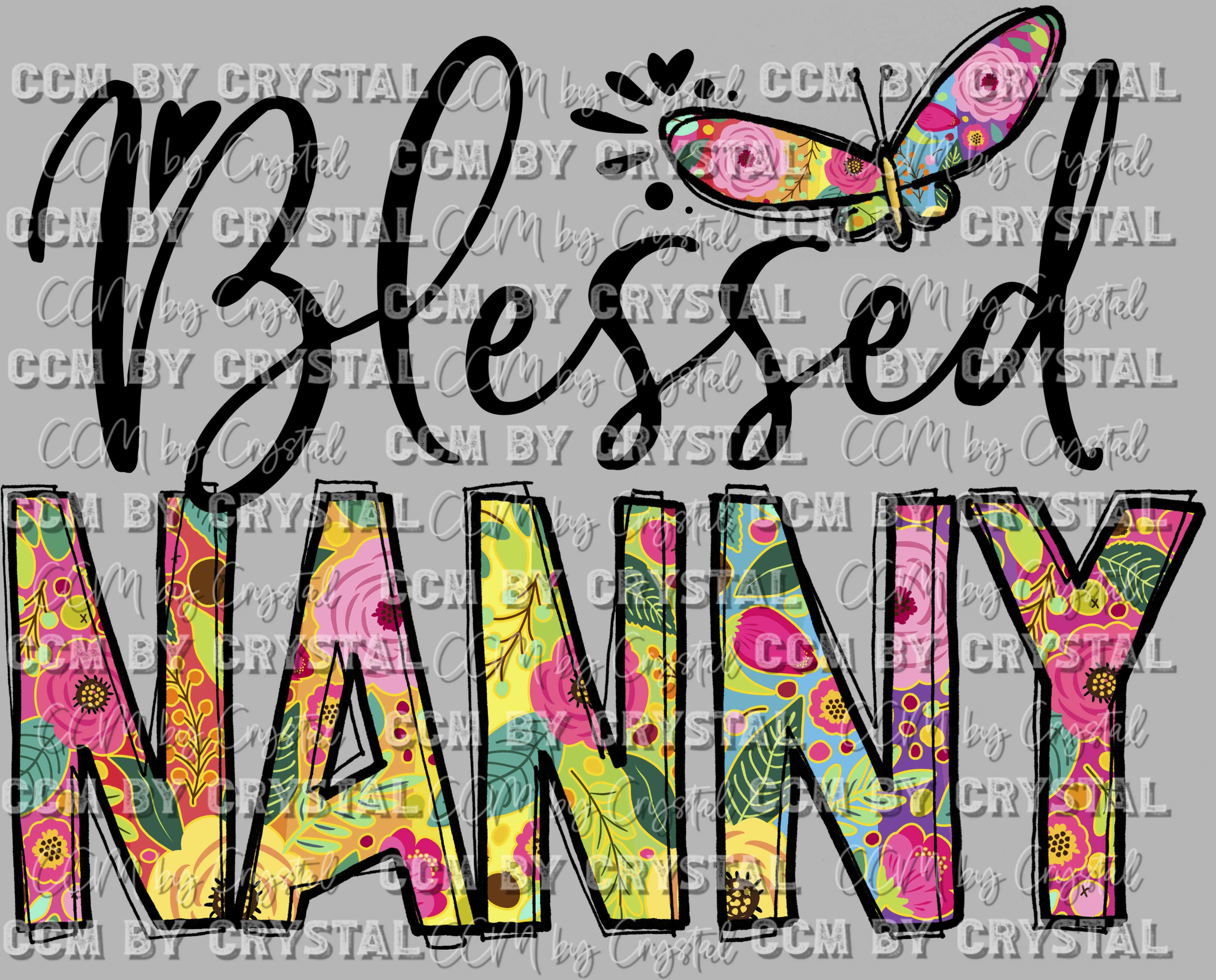 Blessed Nanny Ready to Press Transfer DTF Transfer Sublimation Transfe ...