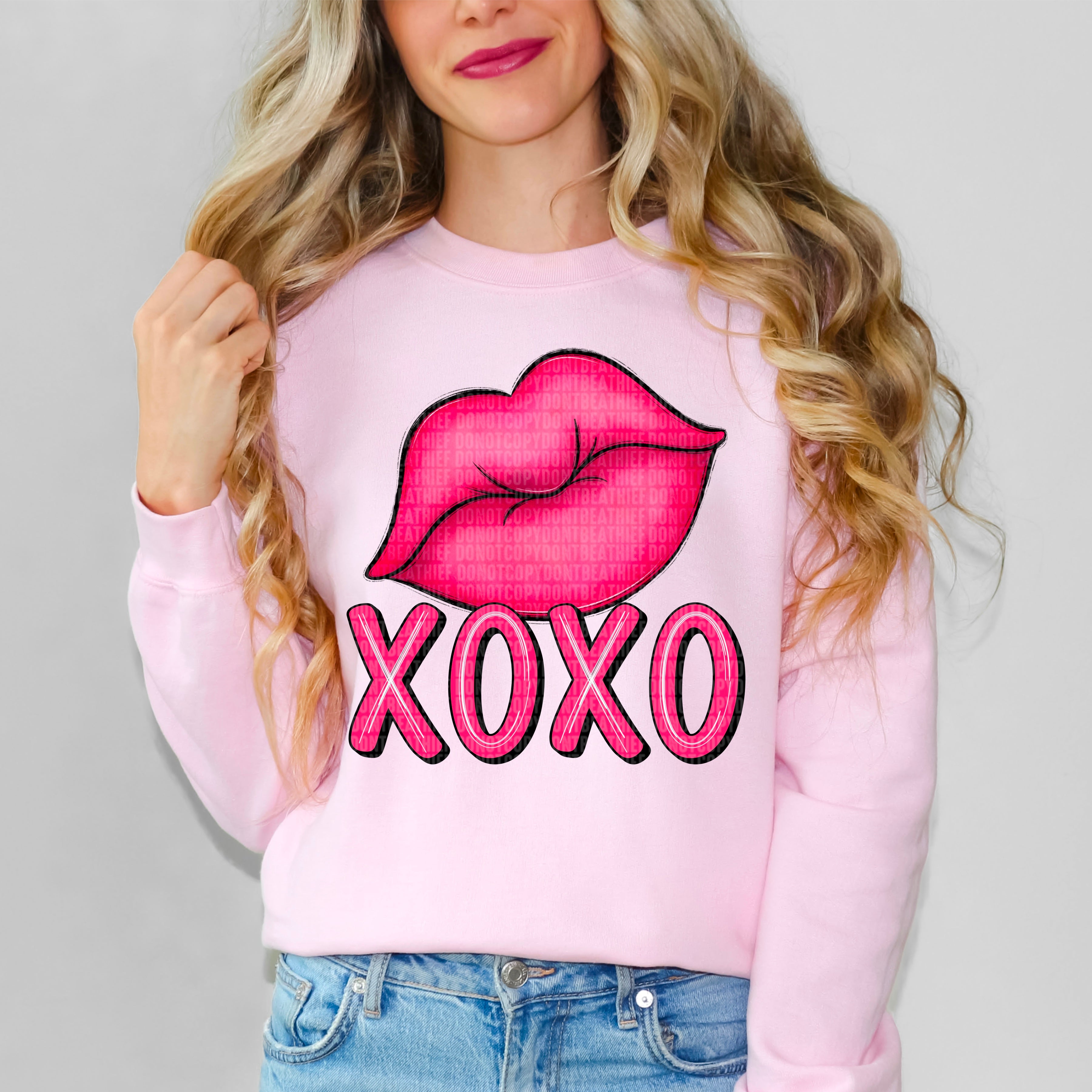 Valentine's Day Pink Lips XoXo Ready to Press Transfer – CCMbyCrystal