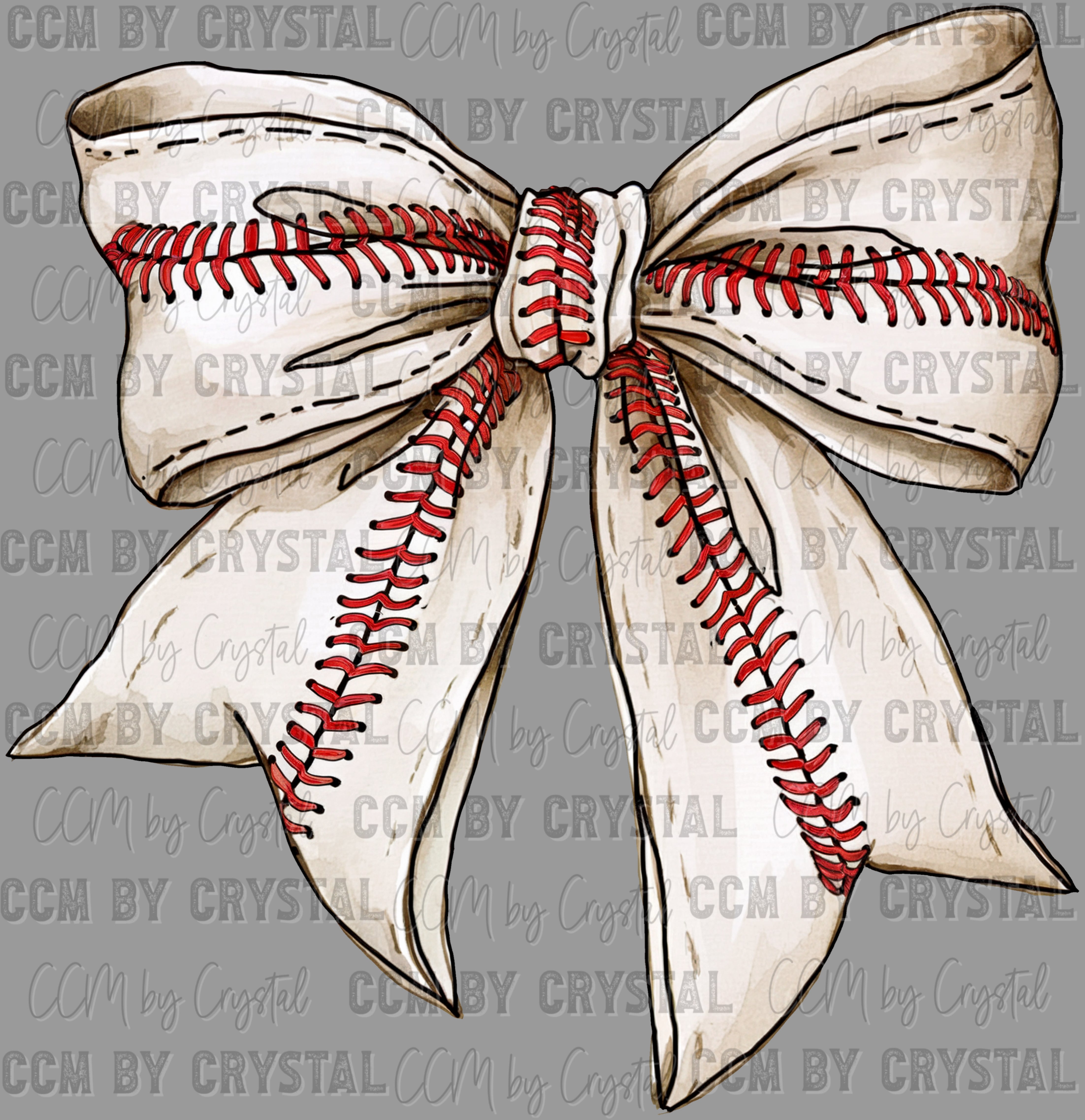 Baseball Bow Ready to Press Transfer DTF Transfer Sublimation Transfer ...