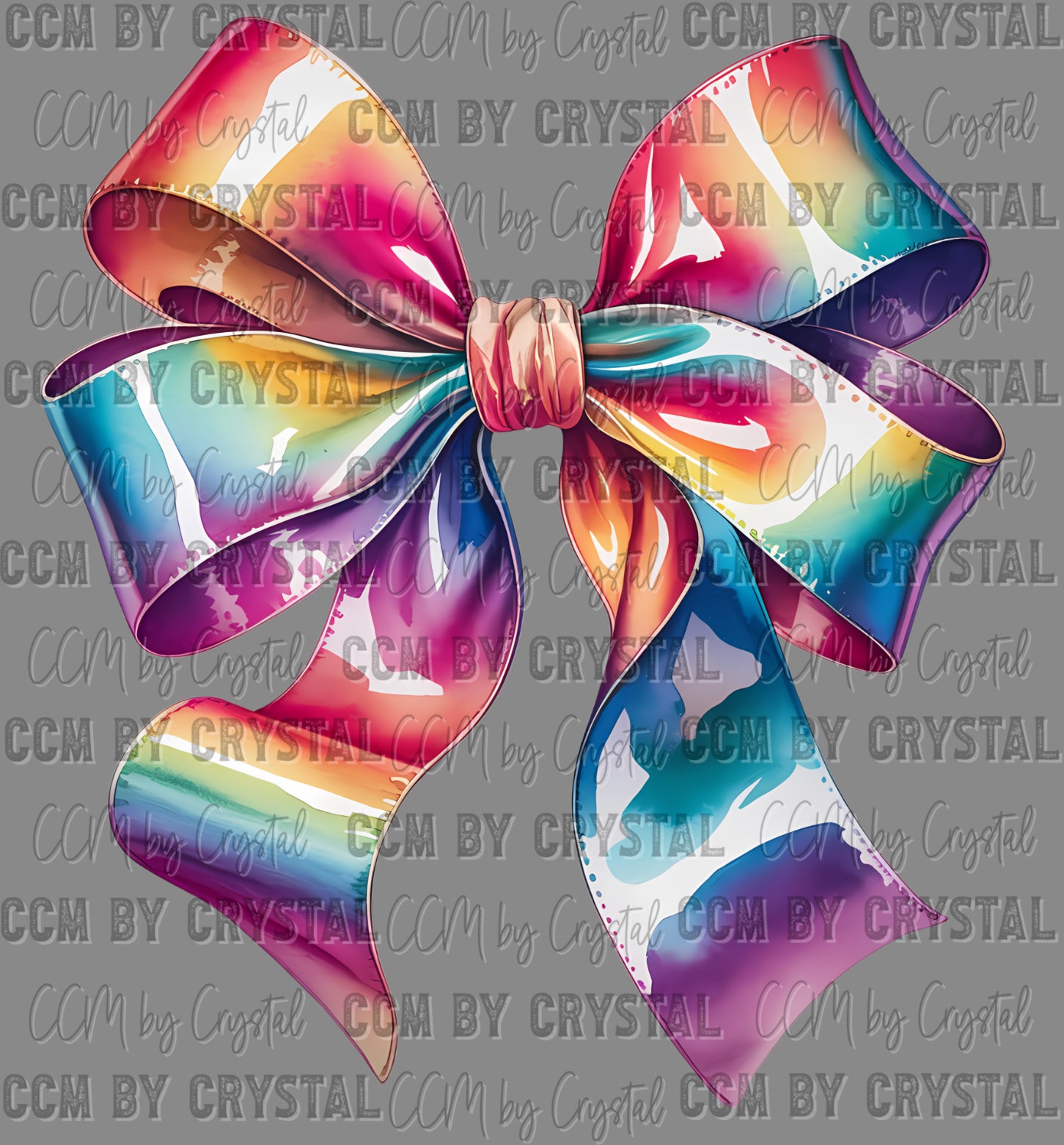 Rainbow Bow Ready to Press Transfer DTF Transfer Sublimation Transfer ...
