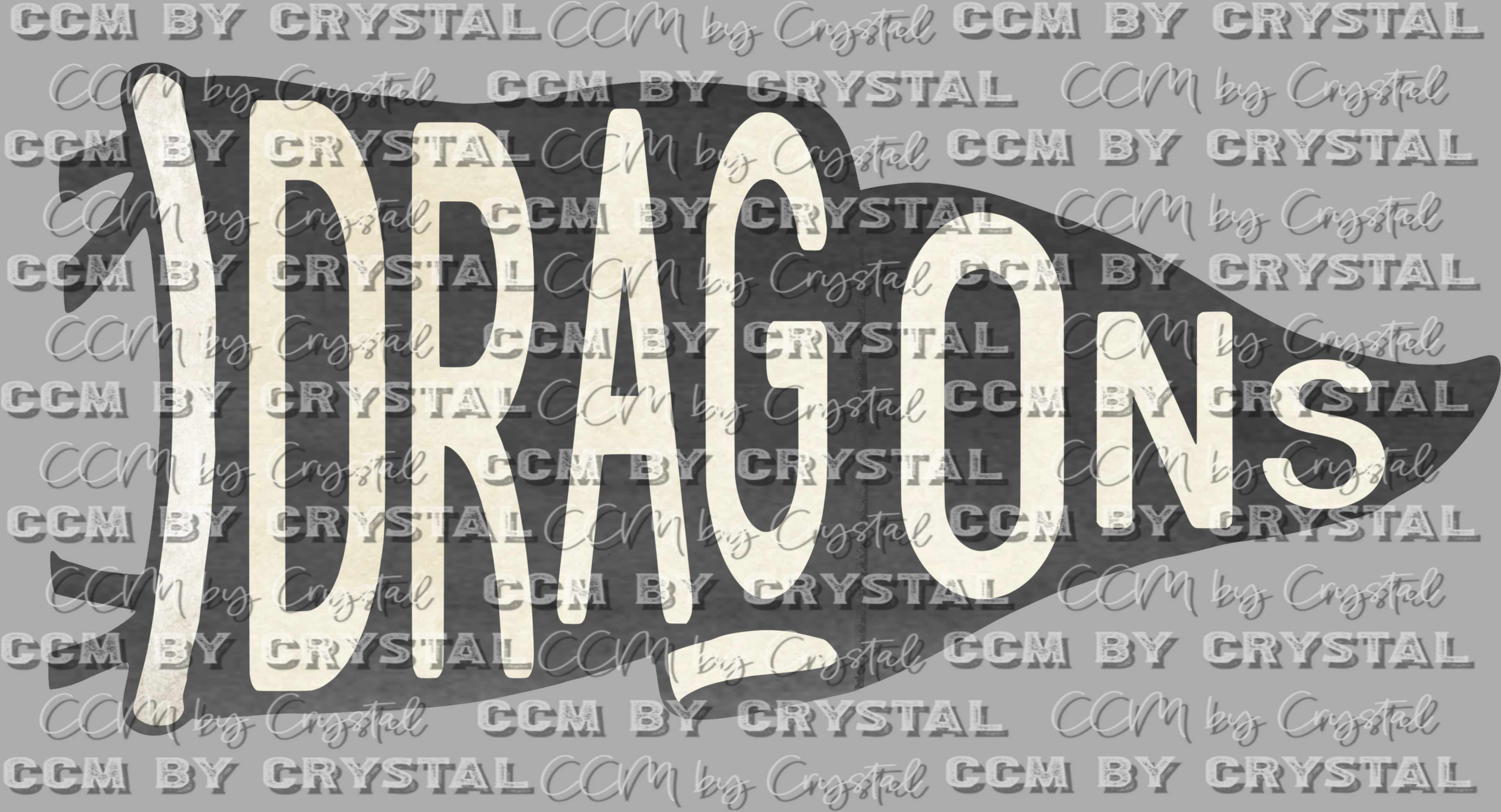 Dragons Pennant Mascot Ready to Press Transfer DTF Transfer Sublimatio ...