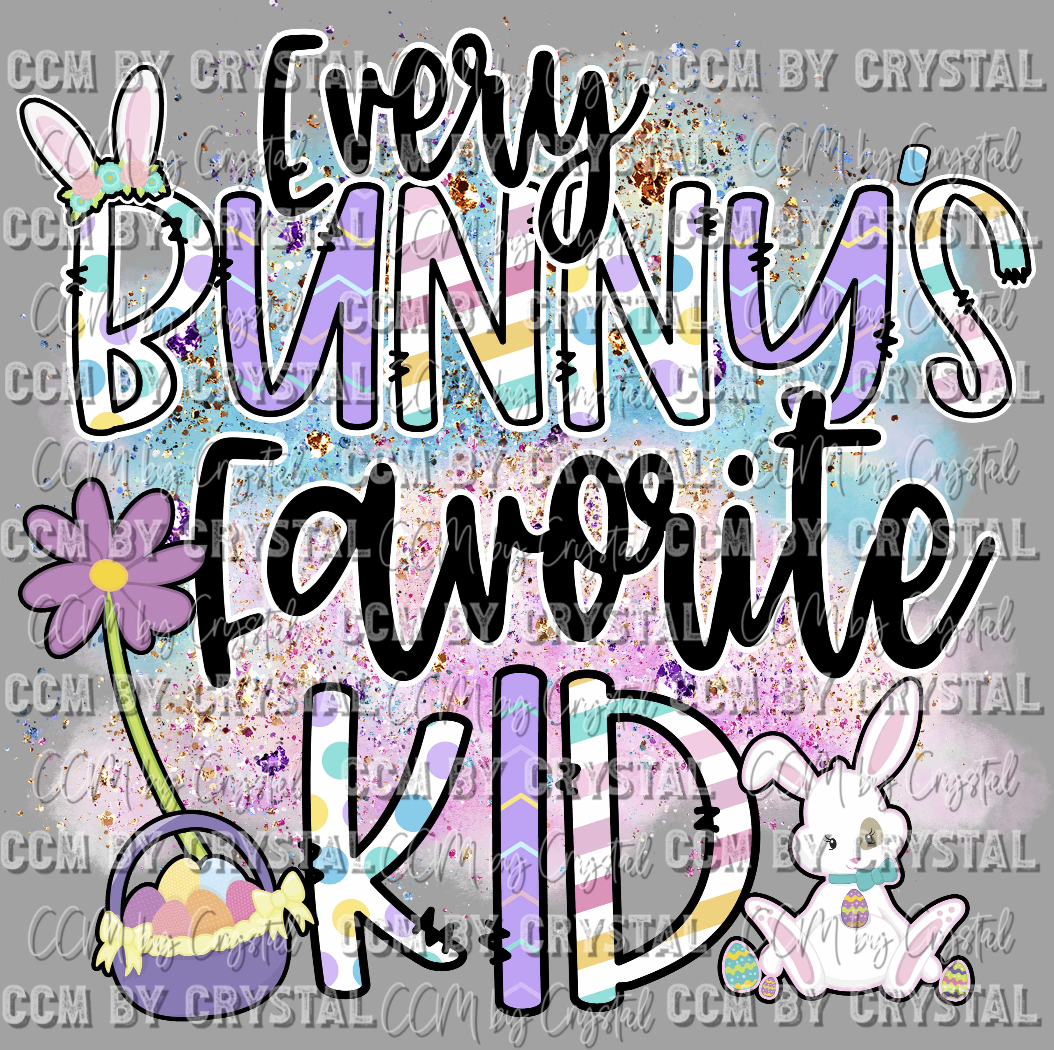 Every Bunny's Favorite Kid Easter Ready to Press Transfer DTF Transfer ...