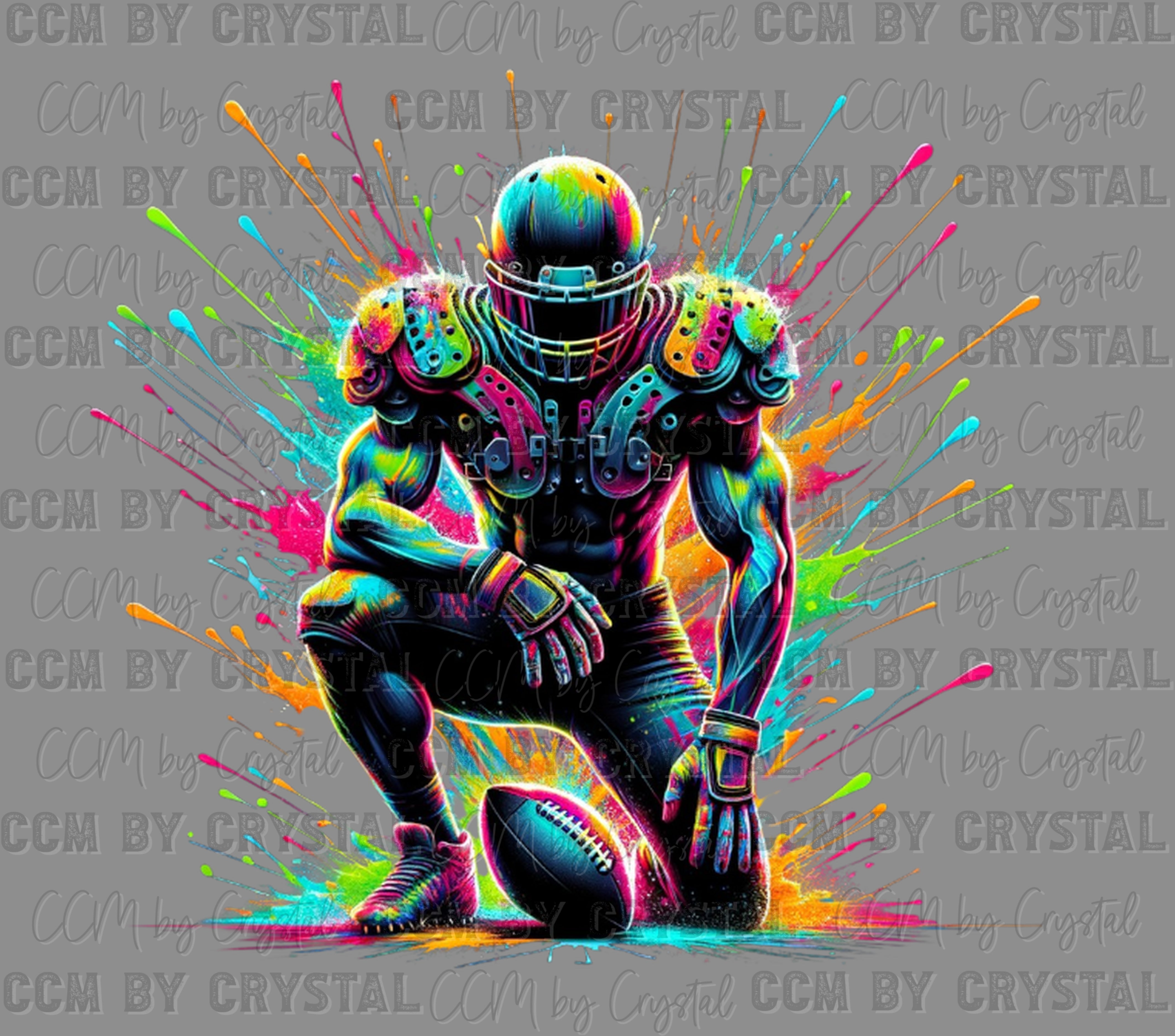 Colorful Football Player UV DTF Transfer Sticker UV Transfer Ready to ...