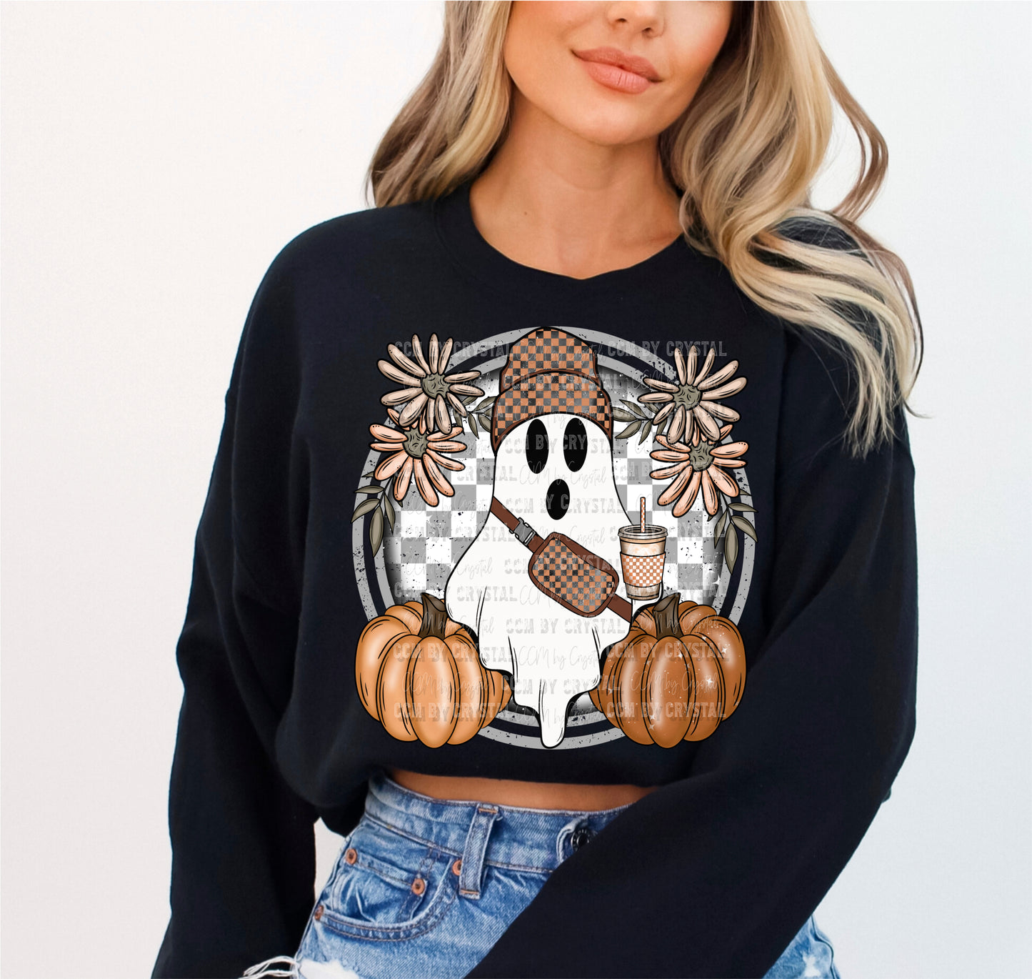 Fall Ghost With Coffee Ready to Press Transfer – CCMbyCrystal