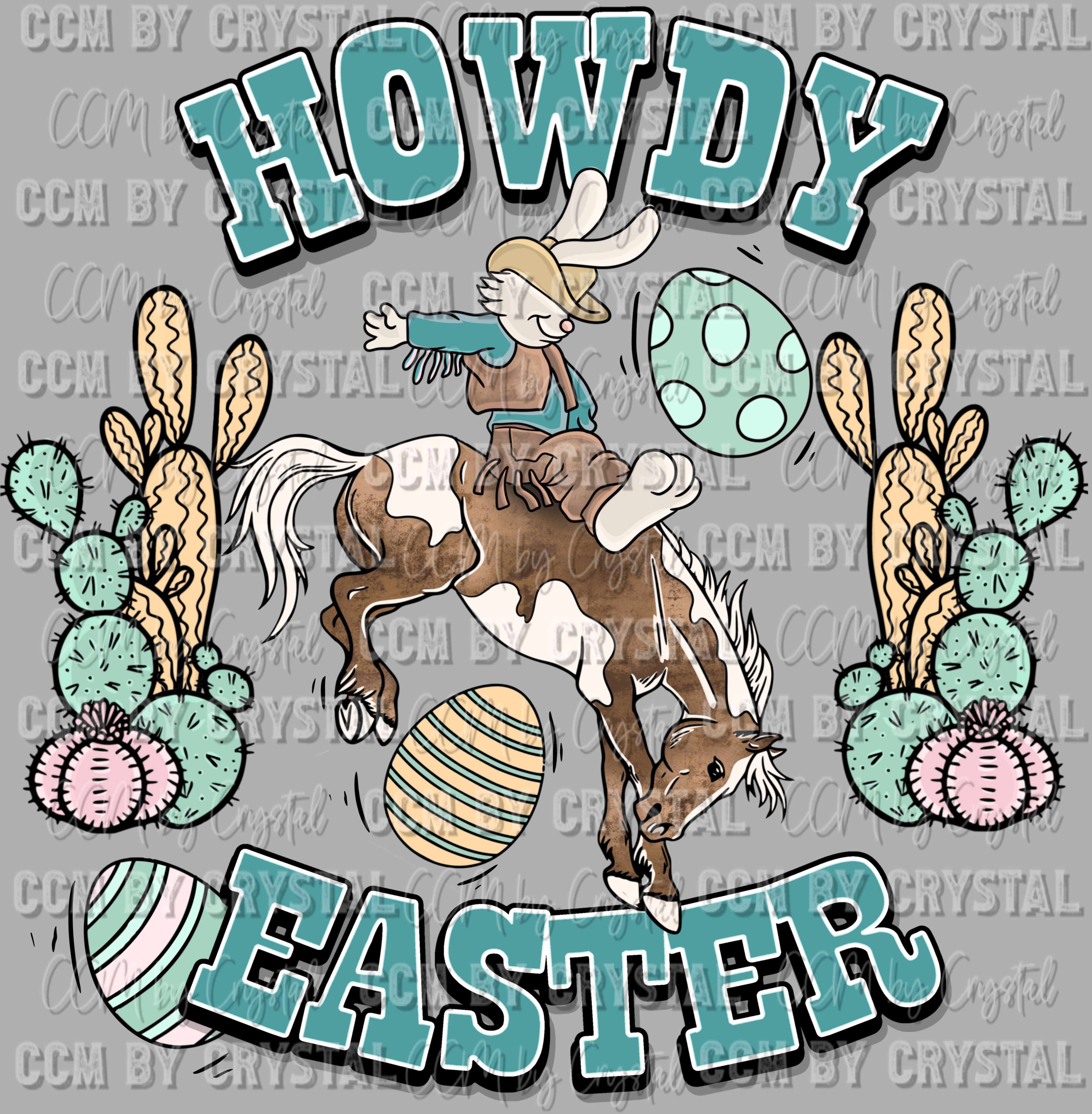 Howdy Easter Cowboy Western Rodeo Ready to Press Transfer – CCMbyCrystal