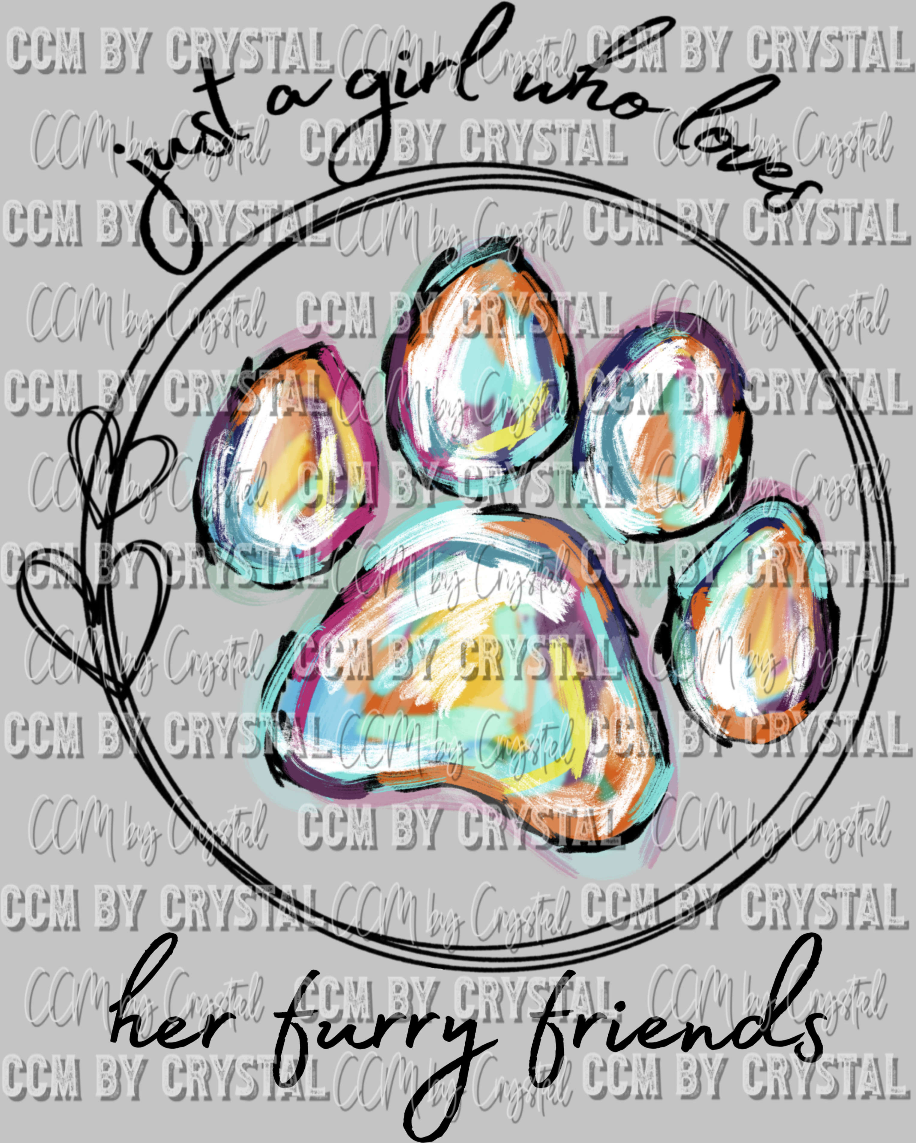 Just a Girl Who Loves Her Furry Friends Ready to Press Transfer DTF Tr ...