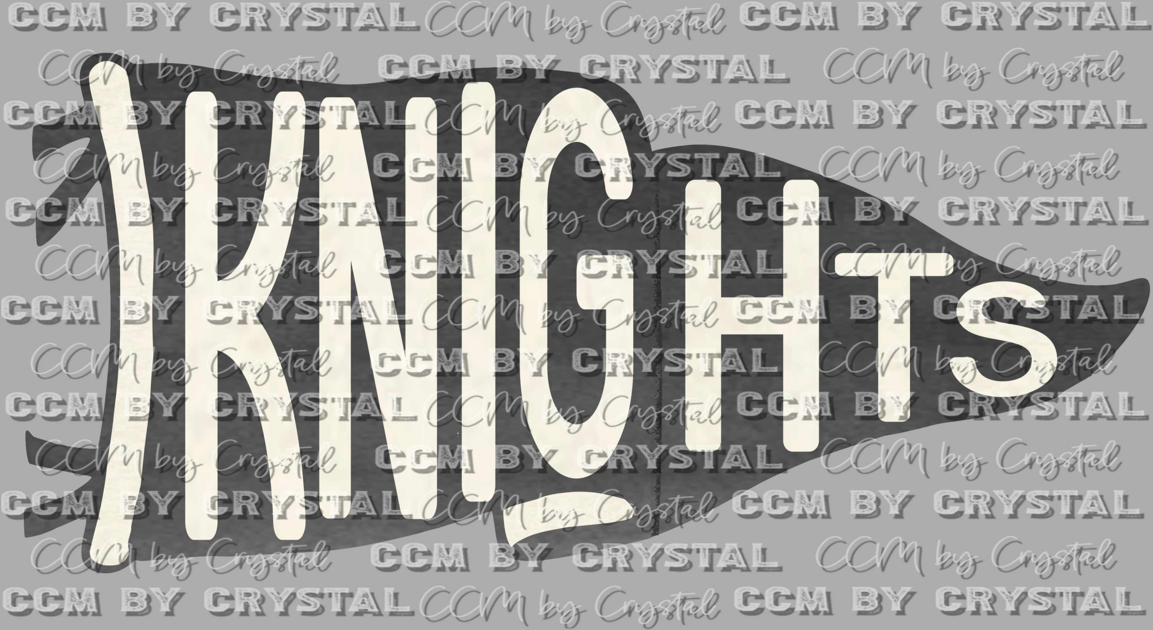 Knights Pennant Mascot Ready to Press Transfer DTF Transfer Sublimatio ...