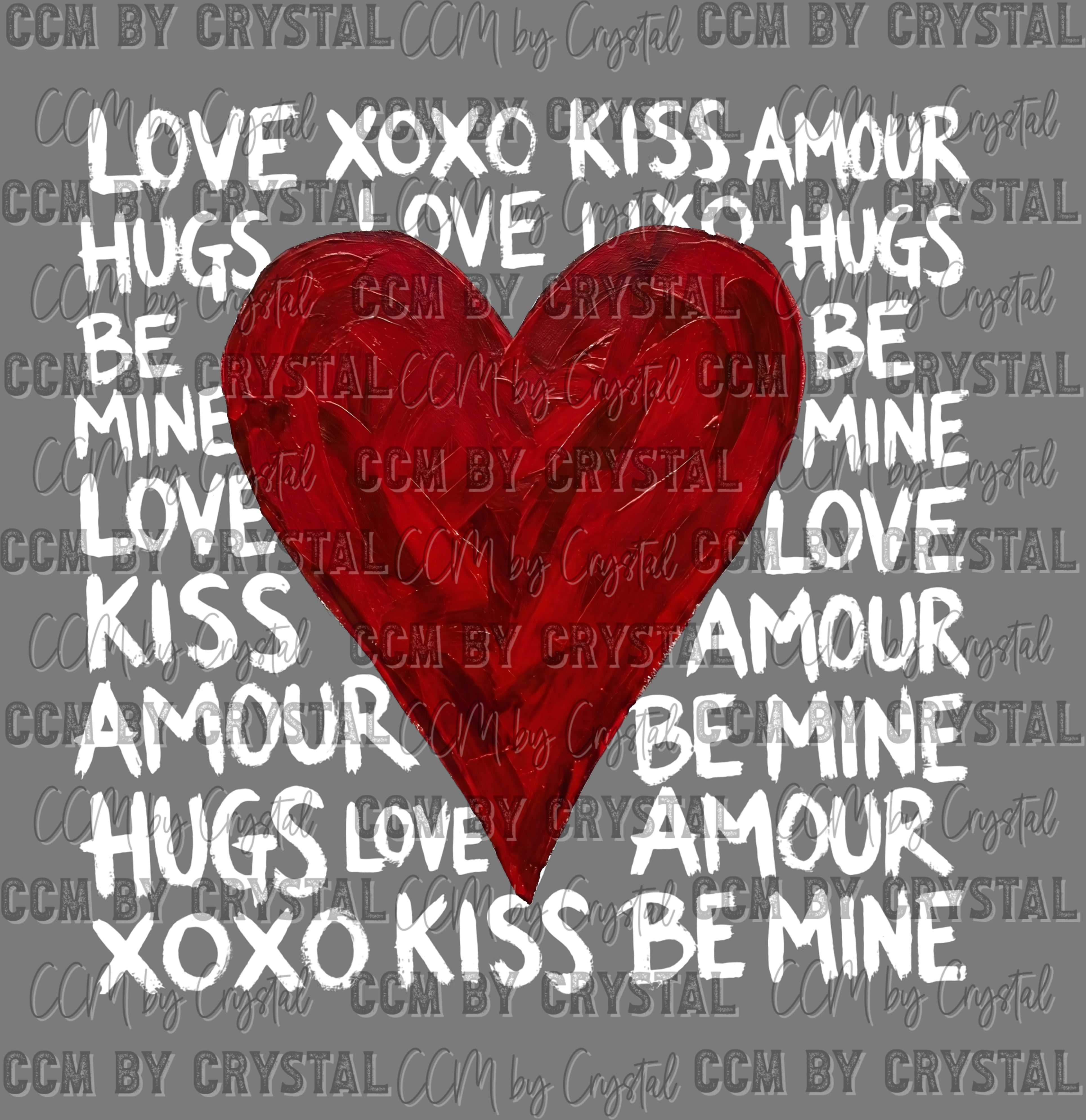 Love Xoxo Valentines Day Ready to Press Instant Peel DTF Transfers ...