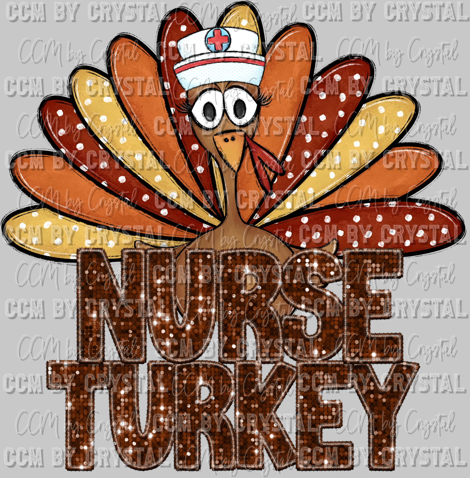 Nurse Turkey Fall Thanksgiving Ready to Press DTF Transfer Sublimation ...