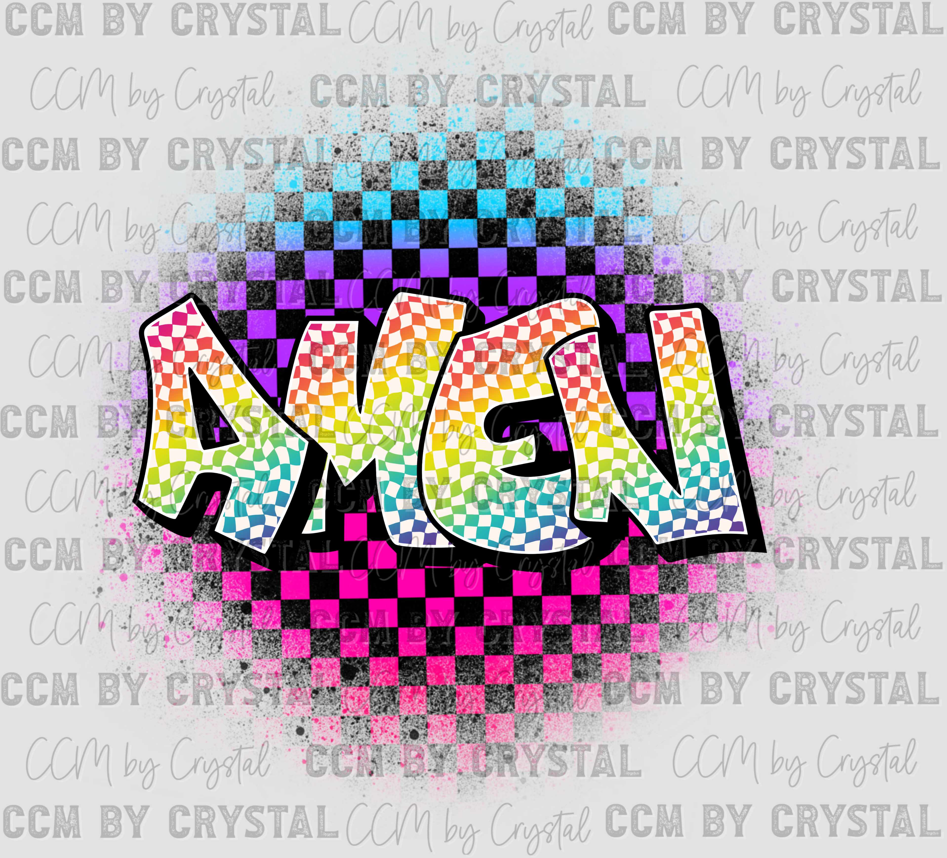 Colorful Amen Ready to Press Transfer – CCMbyCrystal