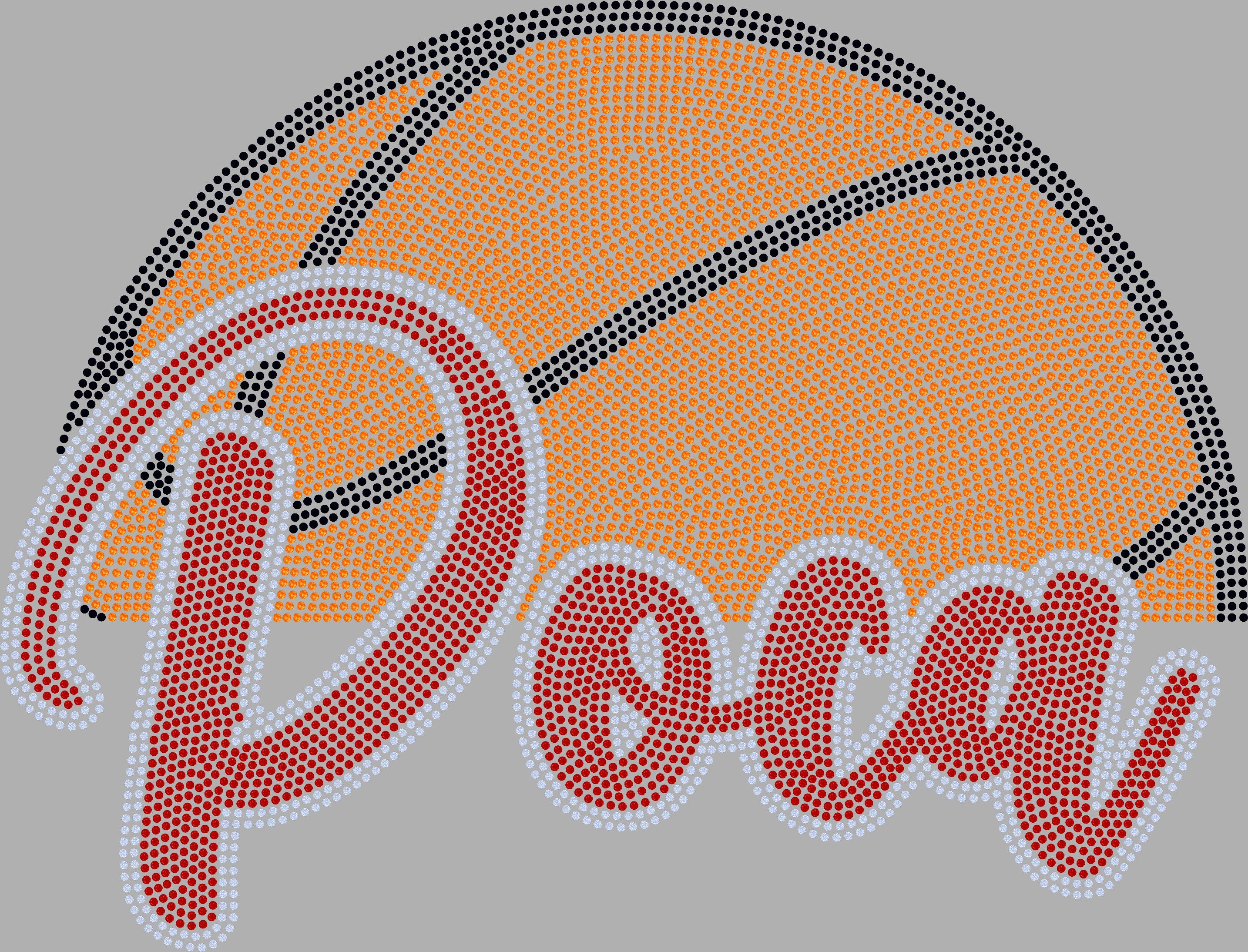 Poca Basketball Approximately 11" wide Spangle Transfer – CCMbyCrystal