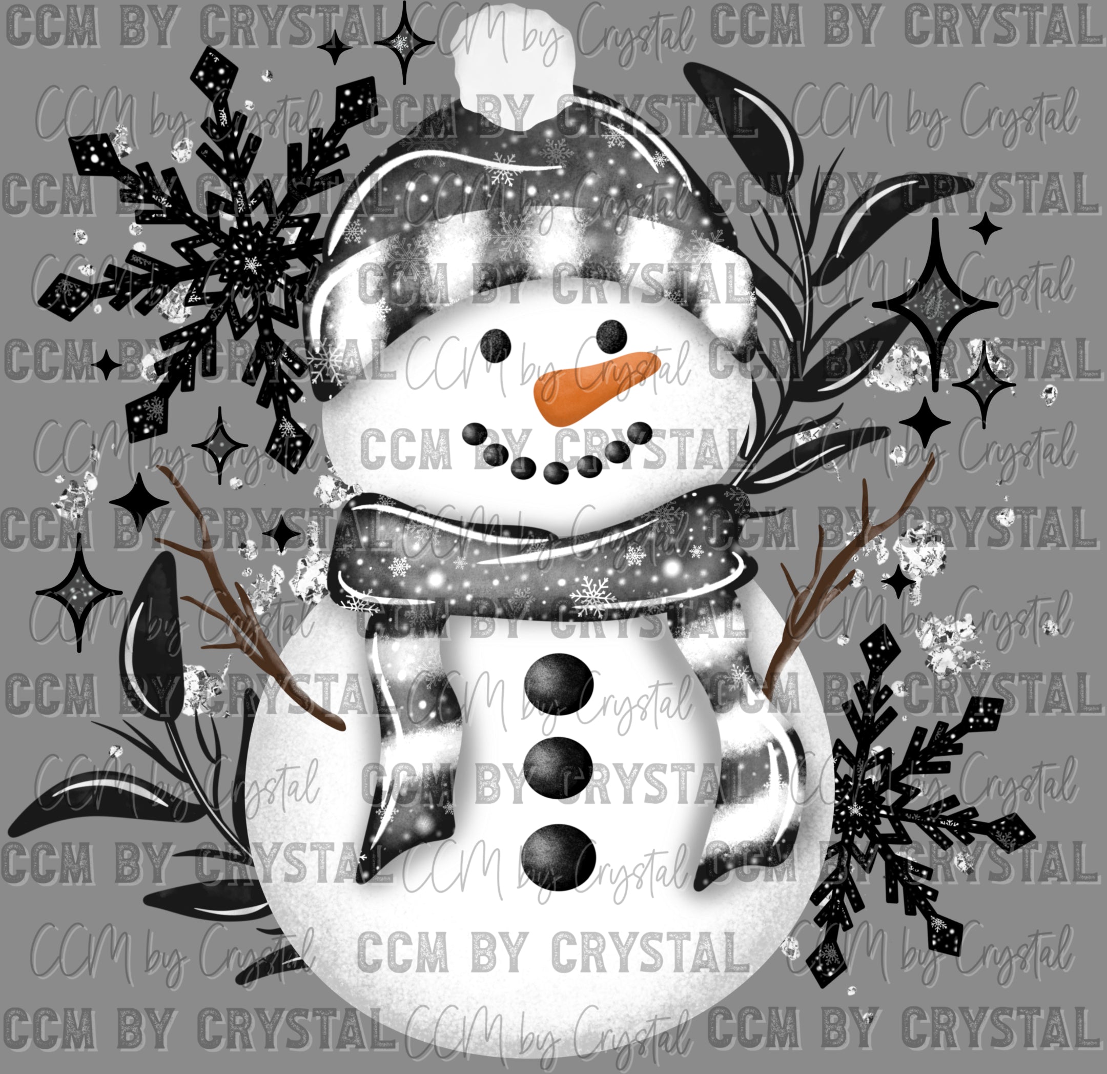 Christmas Winter Snowman Ready to Press Transfer DTF Transfer ...