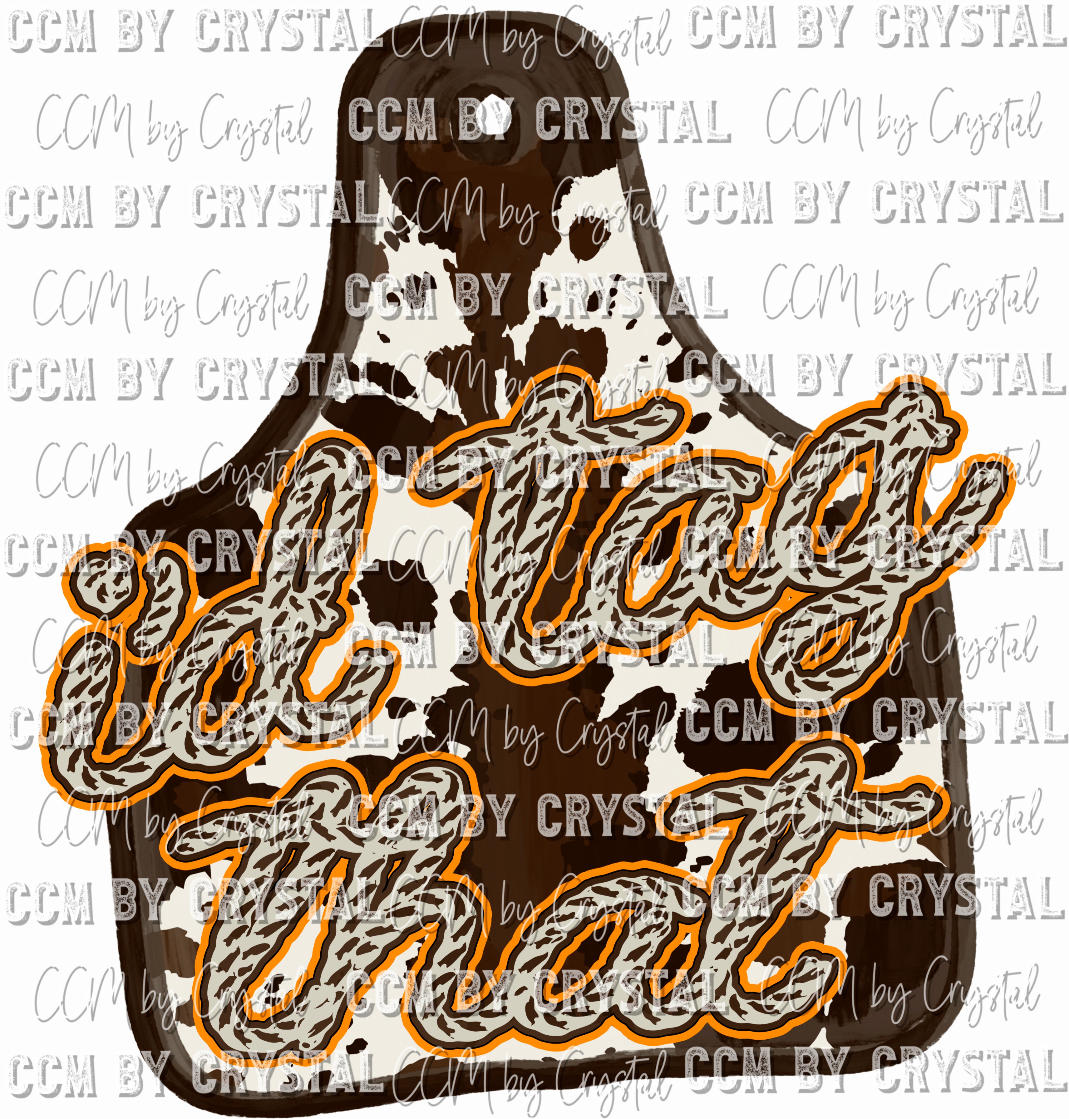 Western Cow Tag Ready To Press Transfer DTF Sublimation – CCMbyCrystal